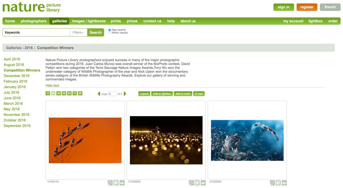 Nature Picture Library – 2016 Winning Images - Infradox