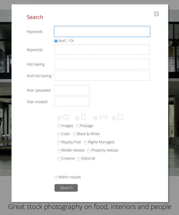 Creating a custom search dialog - Infradox