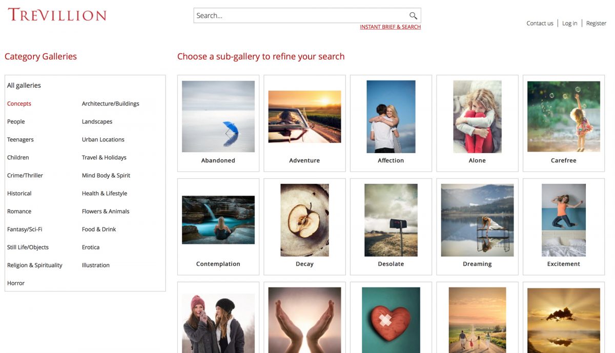 Building search categories with the gallery manager - Infradox